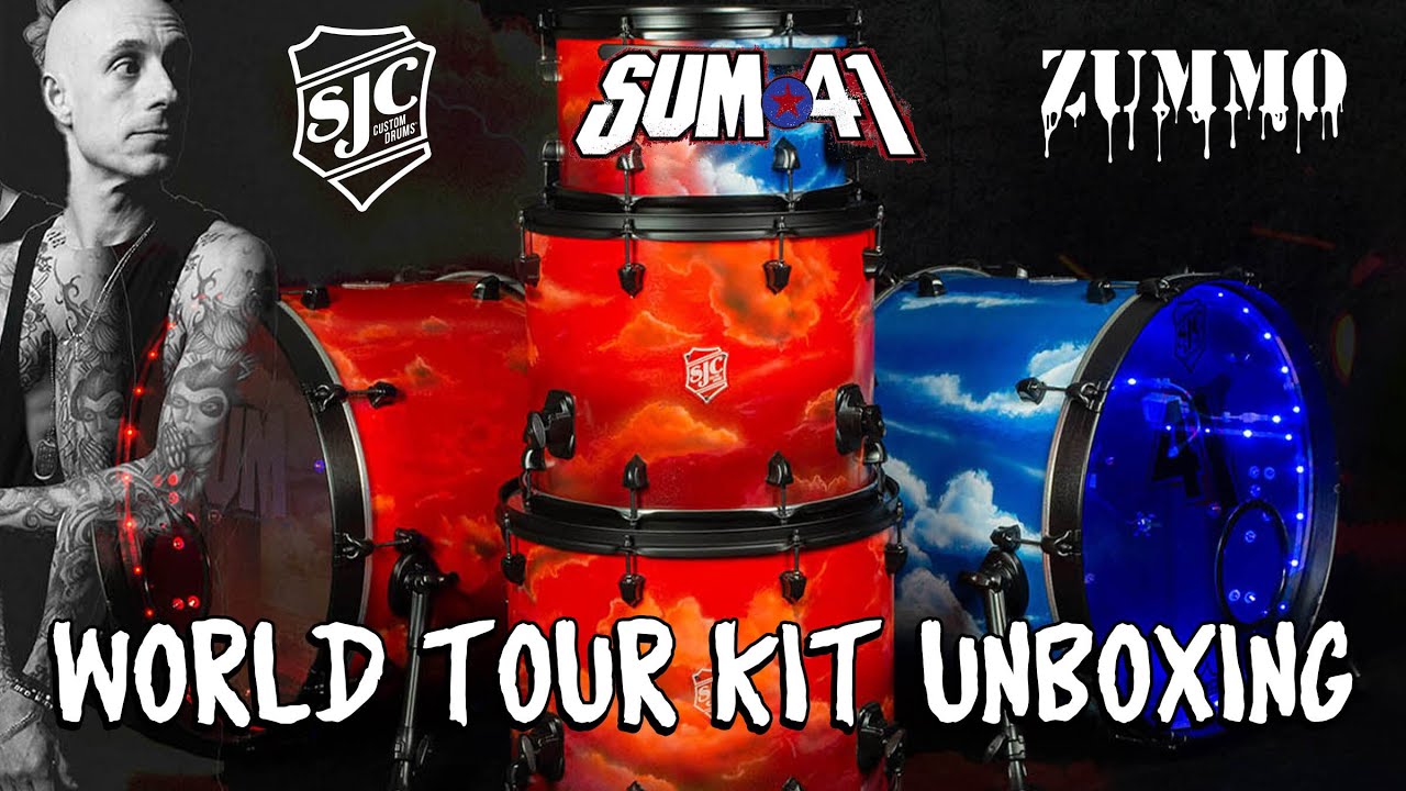 Unboxing Sum 41 & Frank Zummo's Epic NEW Airbrushed Drum Set for World ...