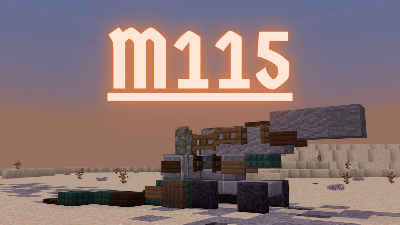 Minecraft: How to build a Howitzer (M115 8inch Howitzer) Minecraft ...