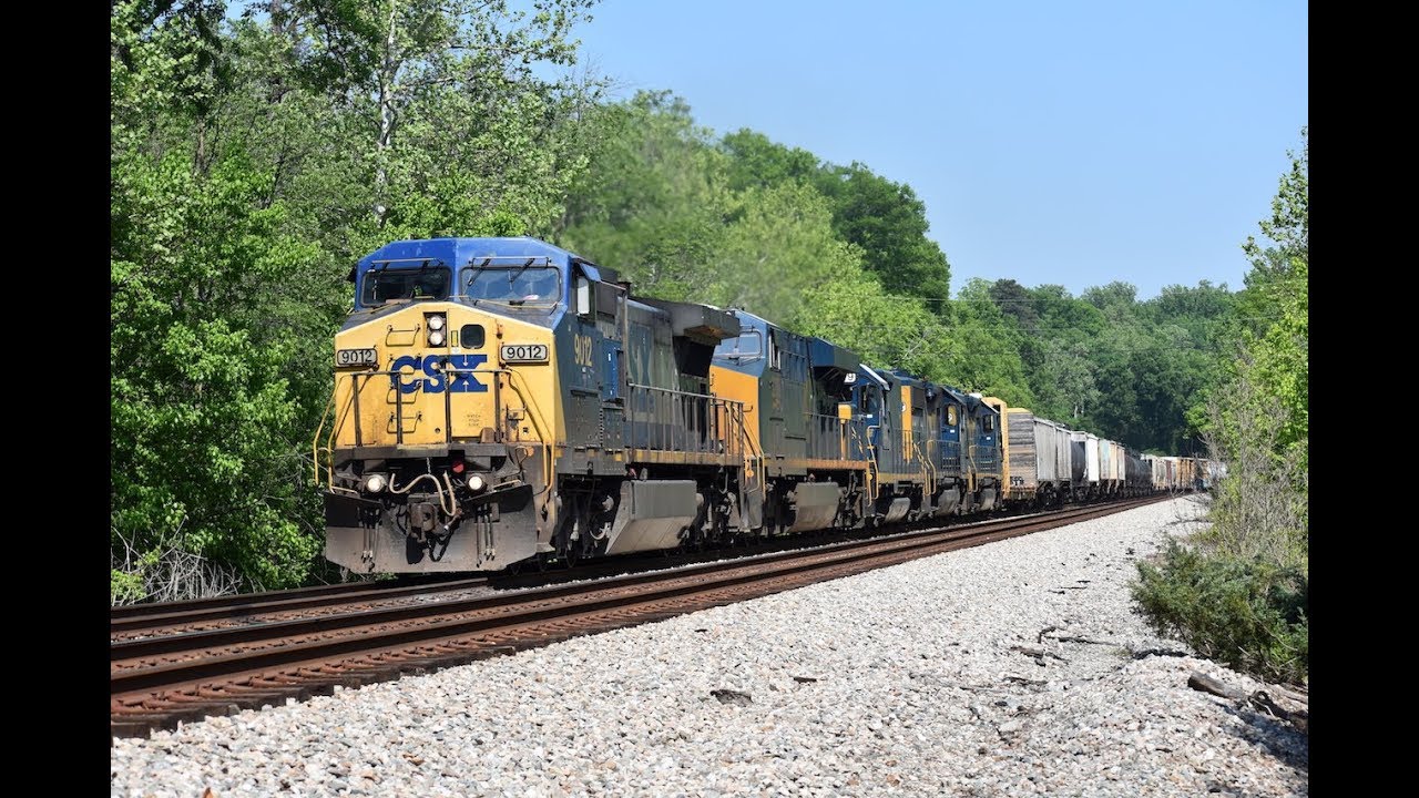 {HD} RARE Unit Ethanol Train, Mid-Train DPU's, EMD Power - Westham ...