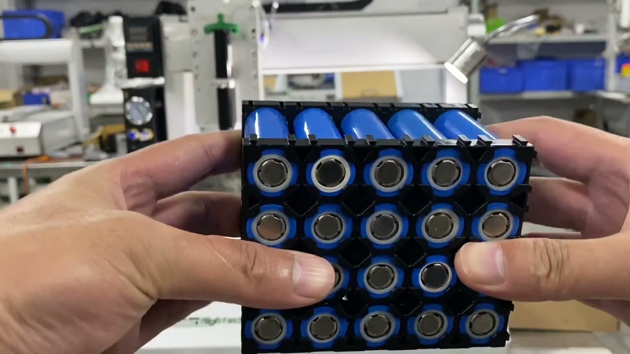 battery pack assemble line of wire bonding method - YouTube