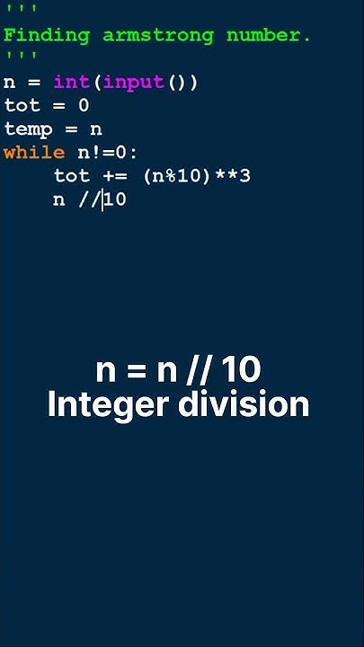 Finding Armstrong numbers in Python. - YouTube