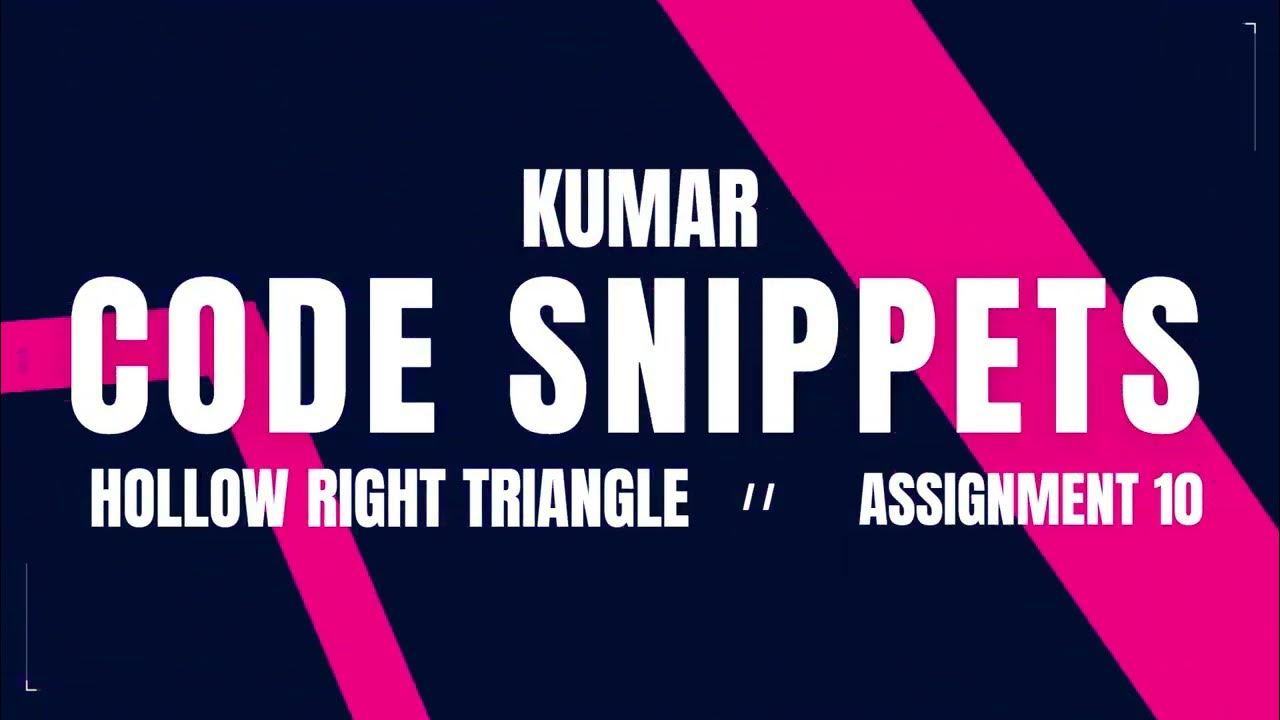 Hollow Right Triangle | Assignment 10 | CCBP | NxtWave CCBP 4.0 Telugu | Python Coding | Python ...