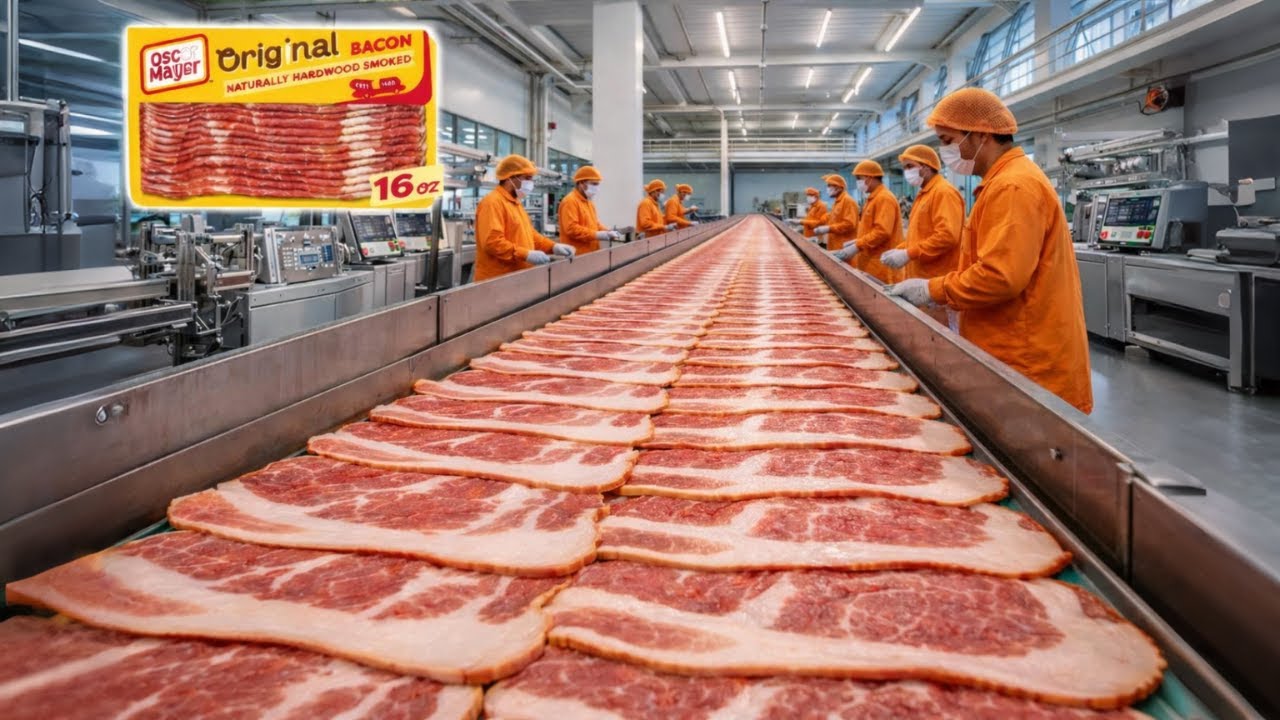 The Process of Making Smoked Pork (Inside the Factory) How BACON Is ...