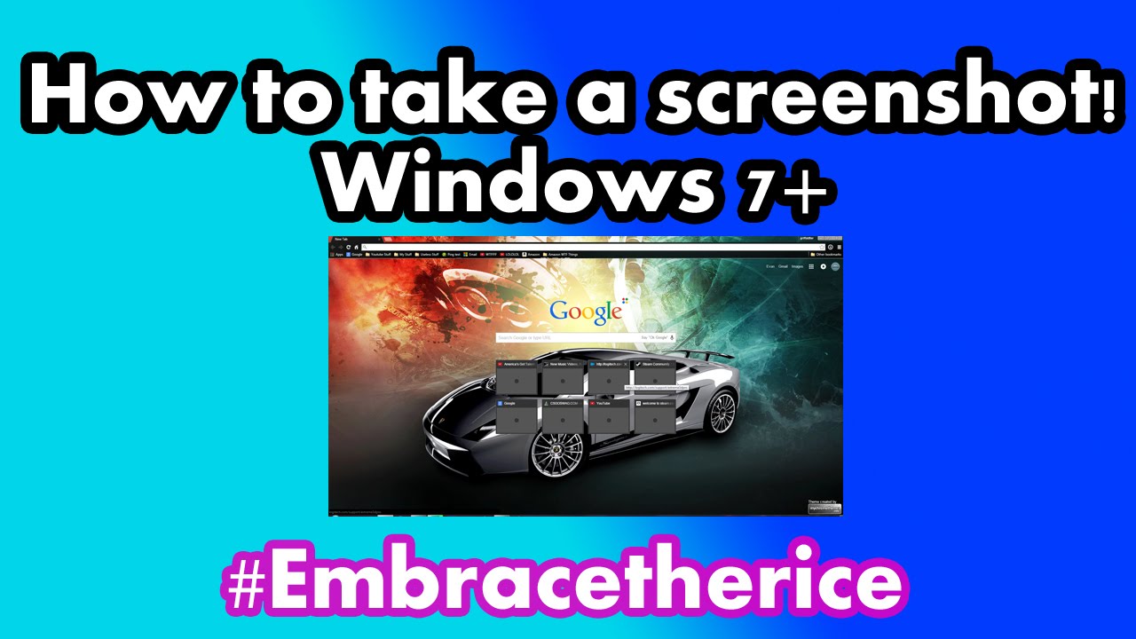 How to take a screenshot on Windows 7+ - YouTube