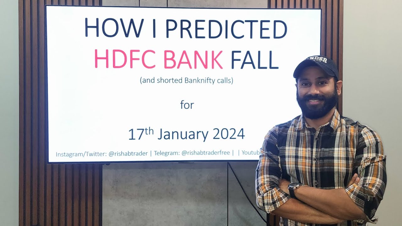How I predicted HDFC Bank fall (17th Jan '24) a day in advance - YouTube
