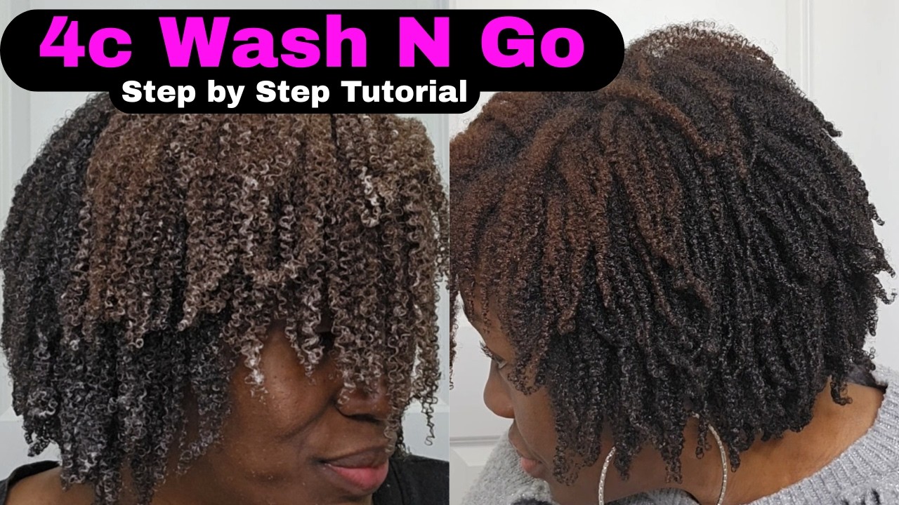 Wash n Go on 4c Hair | Natural Hair Tutorial For Beginners - YouTube