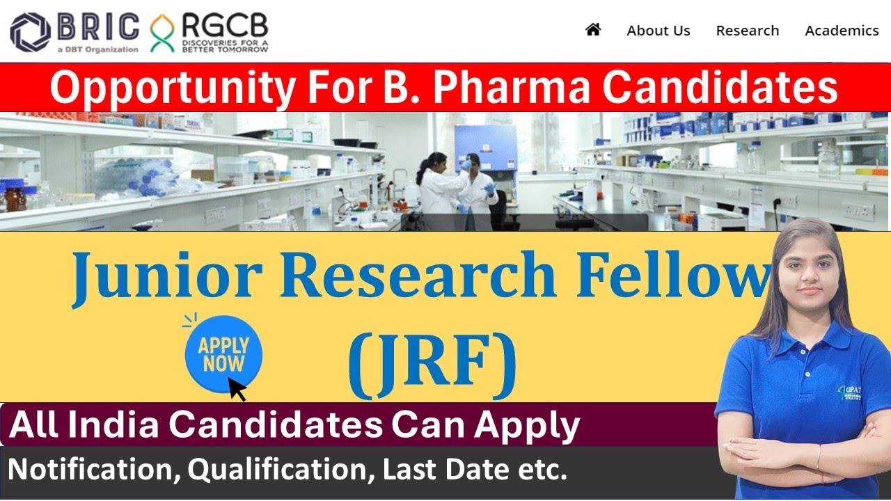 Junior Research Fellow (JRF) at RGCB | CSIR Project | B. Pharma ...