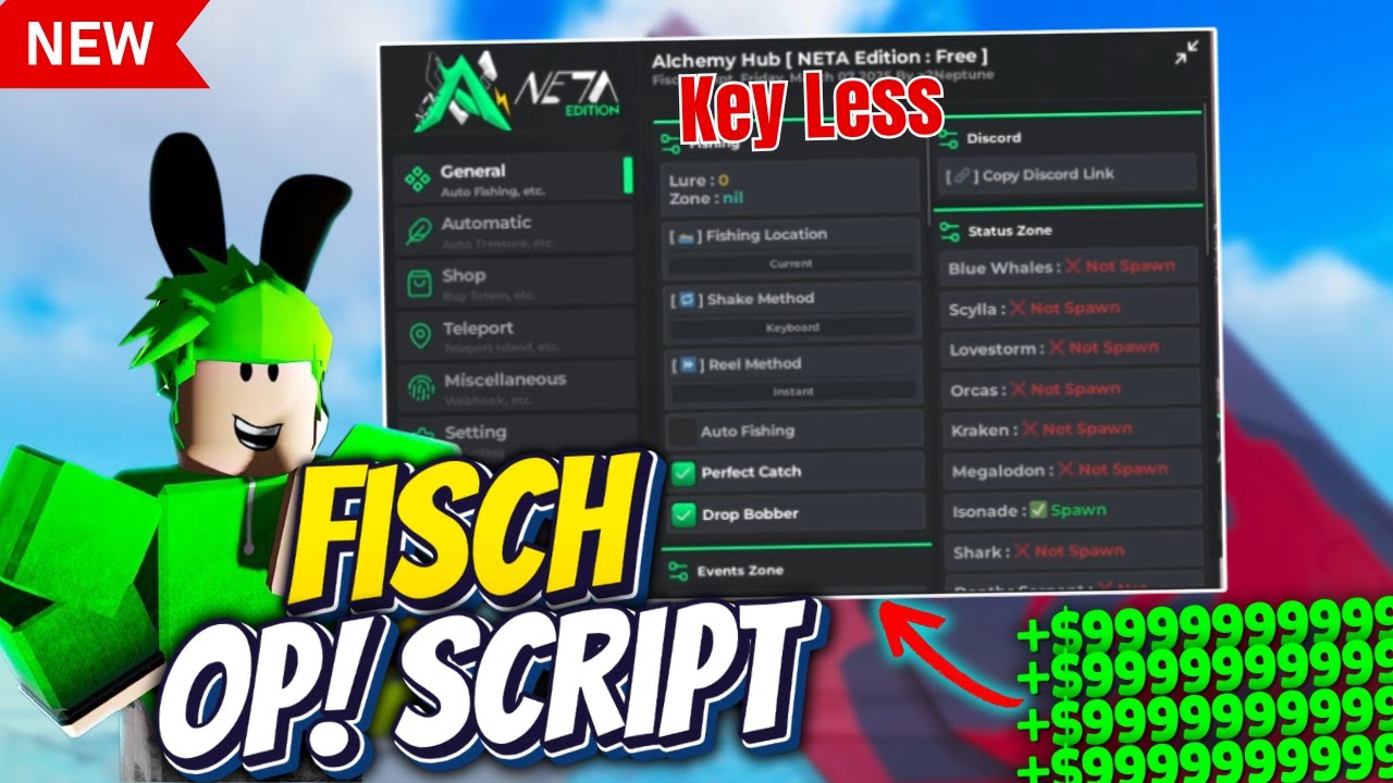 [NEW] Fisch Script 2025 | OP Auto Fishing, Money Farm, Infinite Cash ...