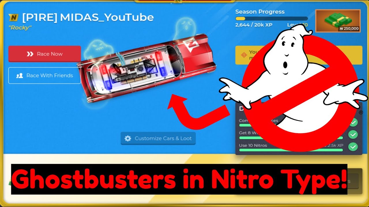 Ghostbusters X Nitro Type!! (Getting the Boogeyman Buster) - YouTube