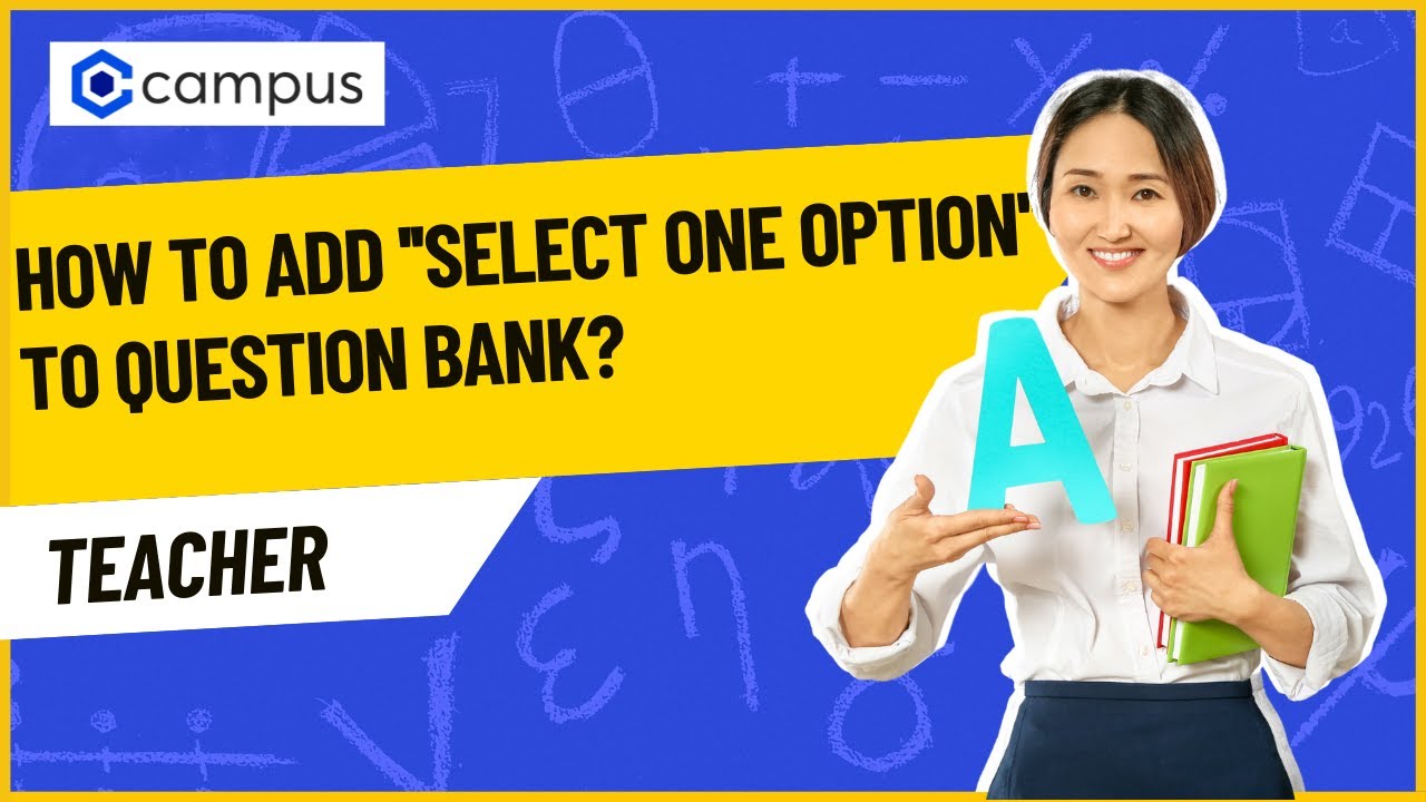 How to add Select one Option to Question Bank? - YouTube