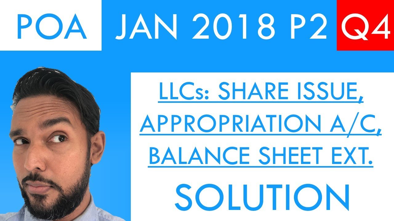 PoA - Jan 2018 P2 Q4 - Solution | Companies | Journal Entries ...