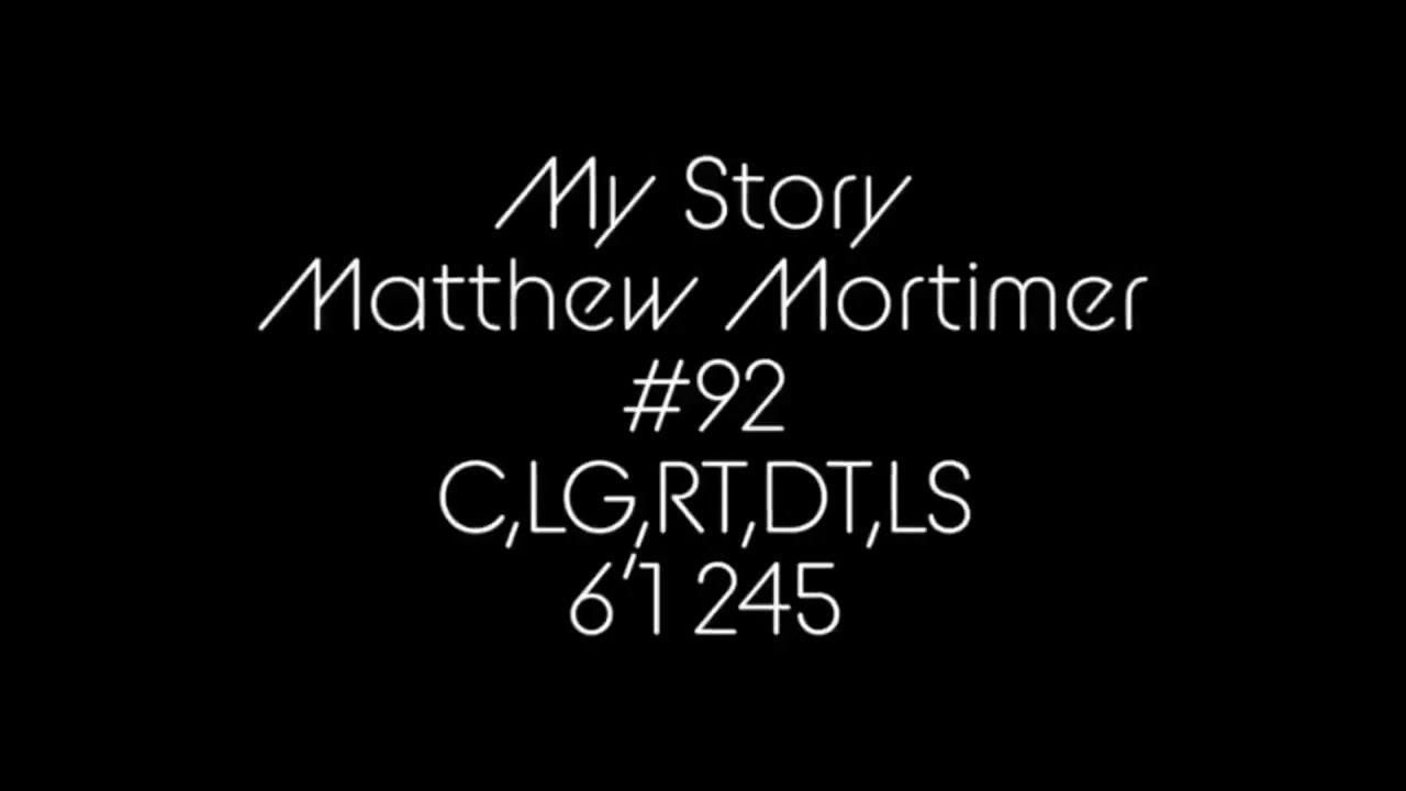Matthew Mortimer football highlight tape - YouTube