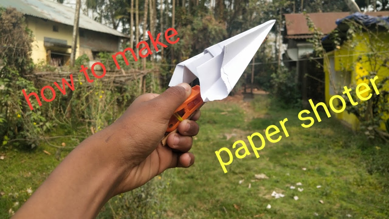 How to make a paper shoter at home with paper||technical ka pranjal ...
