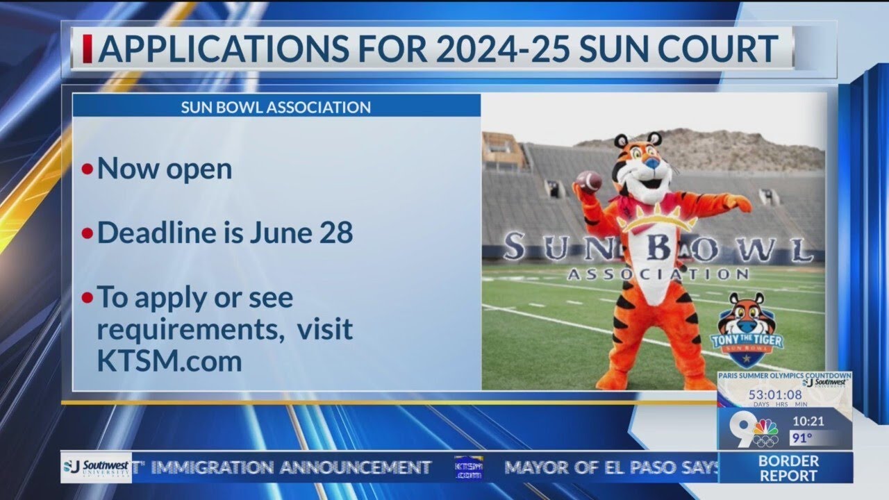 Sun Court applications for Sun Bowl open - YouTube