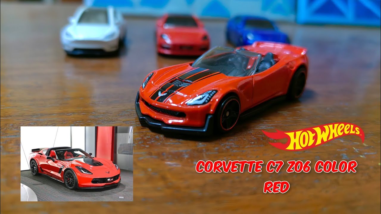 HOT WHEELS CORVETTE C7 ZO6 CONVERTIBLE COLOR RED - YouTube
