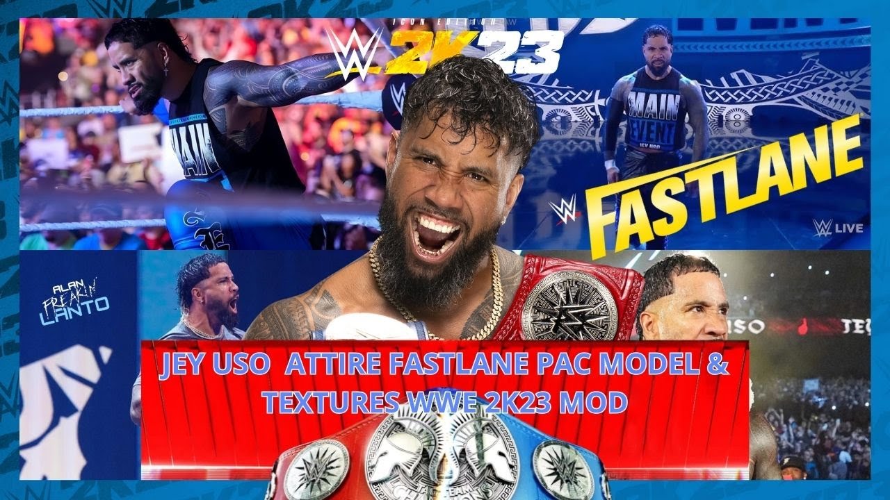 JEY USO ATTIRE FASTLANE PAC MODEL & TEXTURES WWE 2K23 MOD - Alan ...
