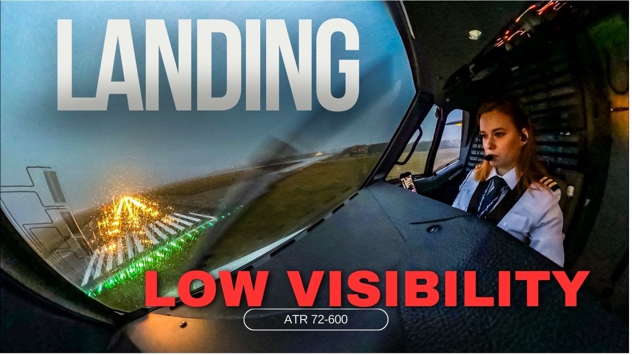 Cockpit View: Pilot Challenging Landing in Heavy Rain & Low Visibility ...