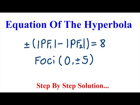 Equation Of The Hyperbola From Distance Difference & Foci - YouTube