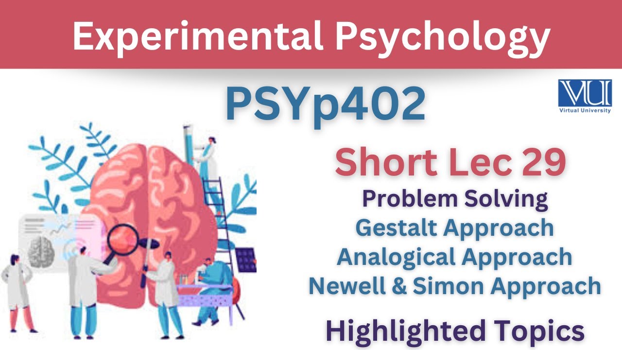 PSYp402 Short Lecture 29 Problem Solving Gestalt Approach Analogical PSYp402 Short Lecture 29 Problem Solving Gestalt Approach Analogical
