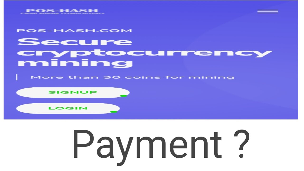 POS-HASH Cloud Mining Cryptocurrency - YouTube