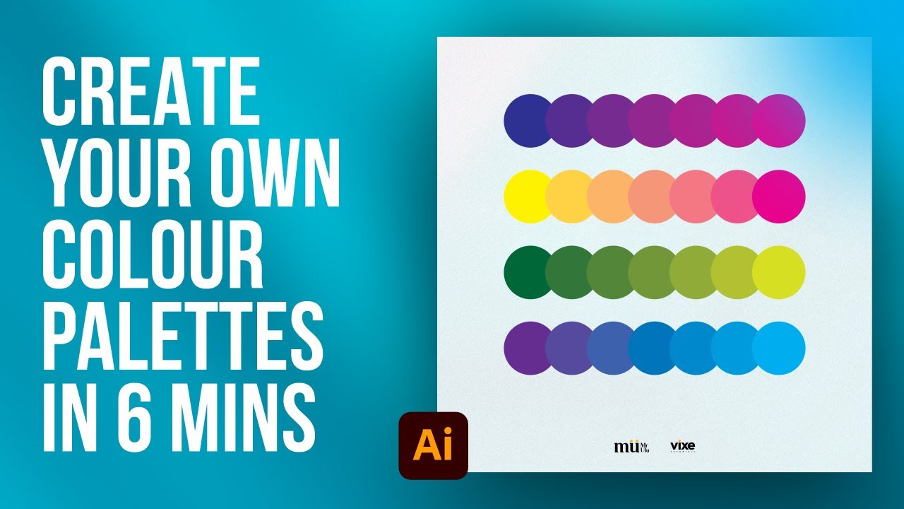 Auto Generate your own Colour Palettes in 6 Minutes | Adobe Illustrator ...