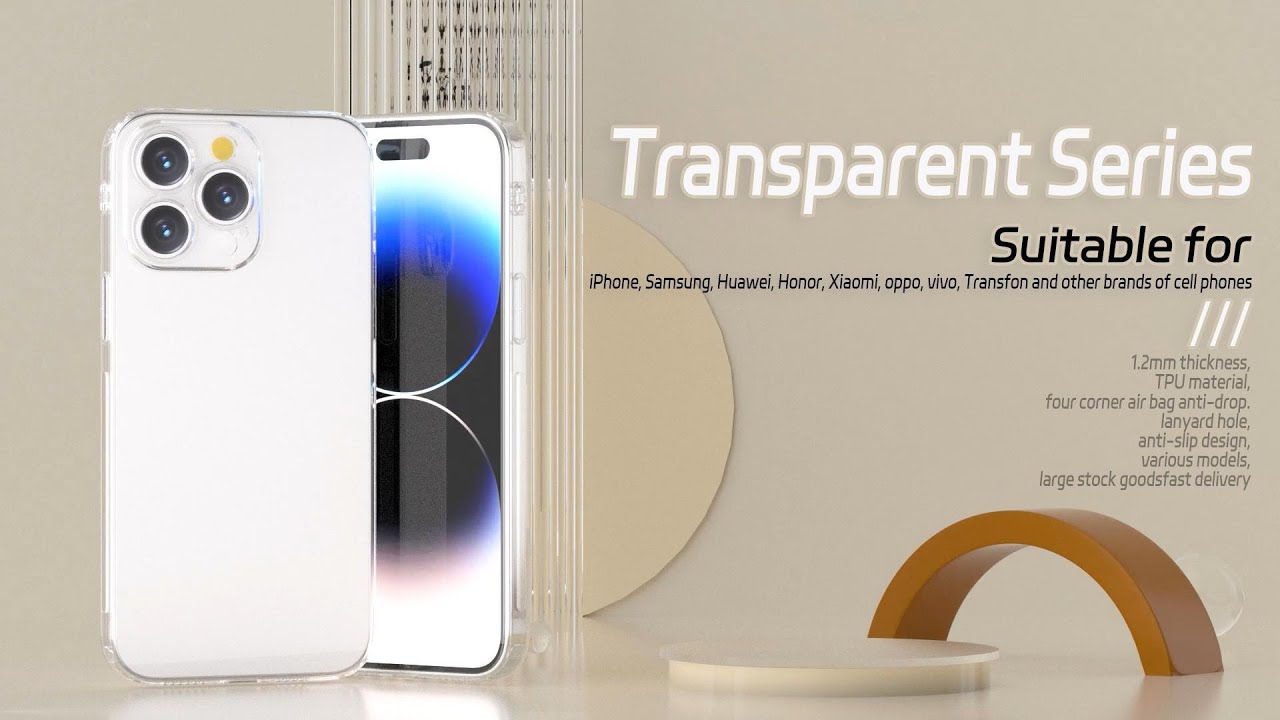 Three-proof anti-fall transparent mobile phone case - YouTube