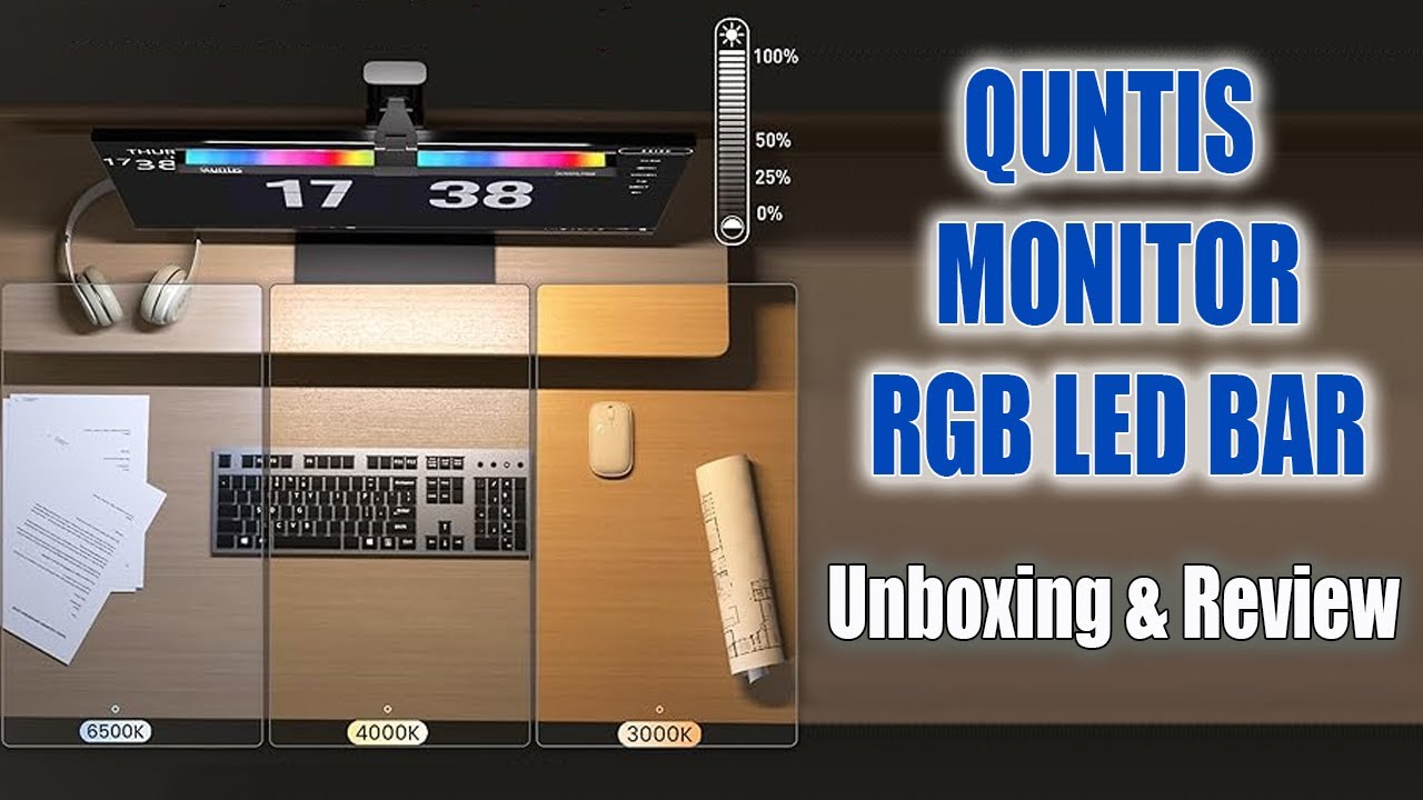 Upgrade Your Workspace with the QUNTIS RGB LED Monitor Light - YouTube
