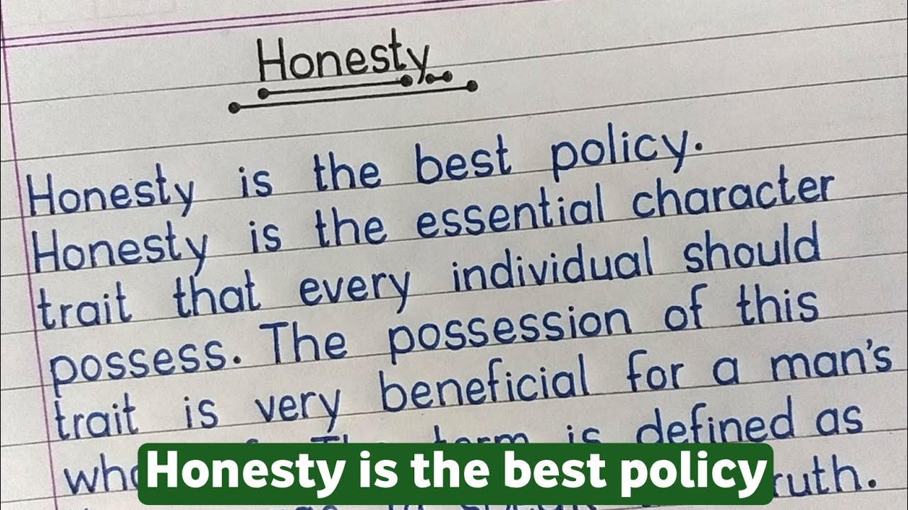 Best Essay on Honesty || Honesty is the best policy || Honesty Essay in ...