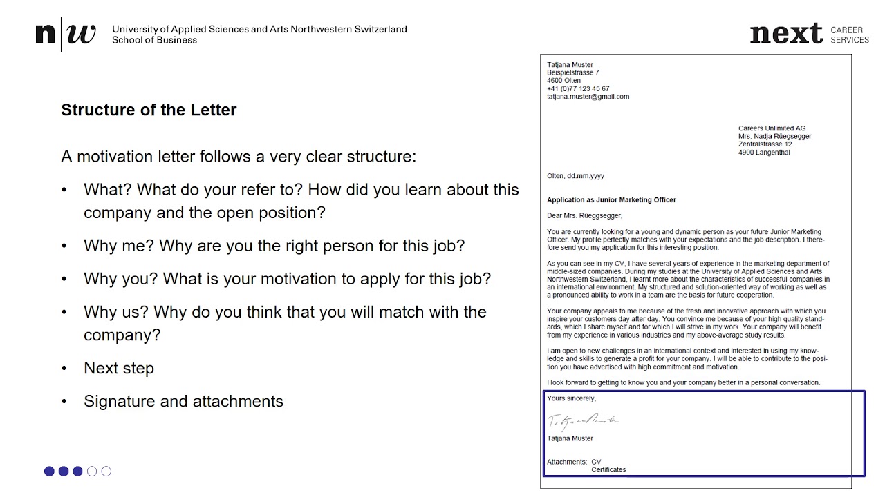 How to write a professional motivation letter - YouTube