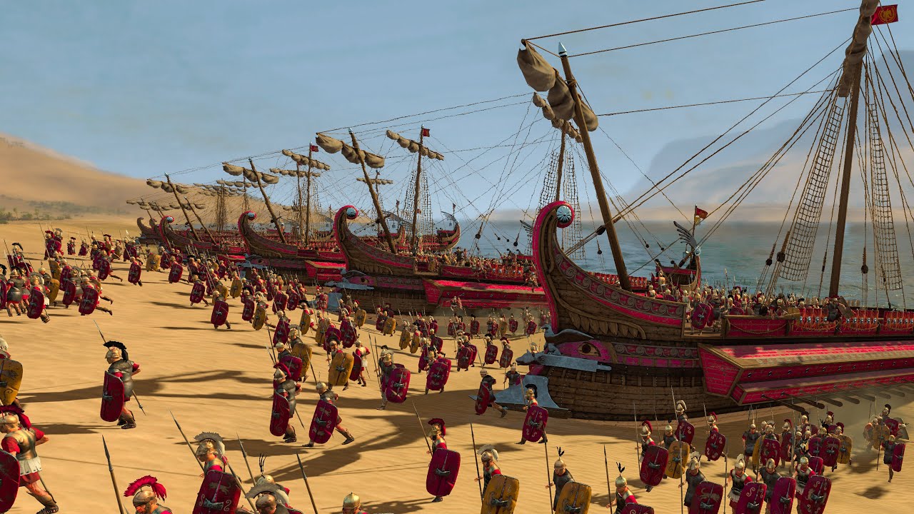 ROMANS BEACH LANDING - Total War ROME 2 - YouTube