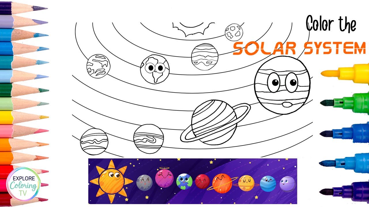 How to Draw Planets and The Solar System | Drawing and Coloring - YouTube