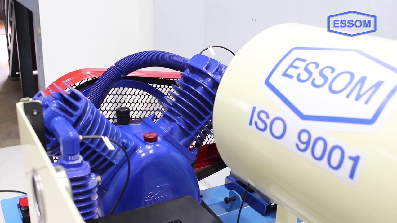 MP202 TWO STAGE AIR COMPRESSOR TEST SET, Air Cooled. - YouTube