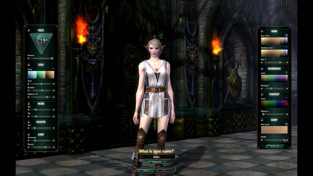 Rift Female Elf Character Create - YouTube