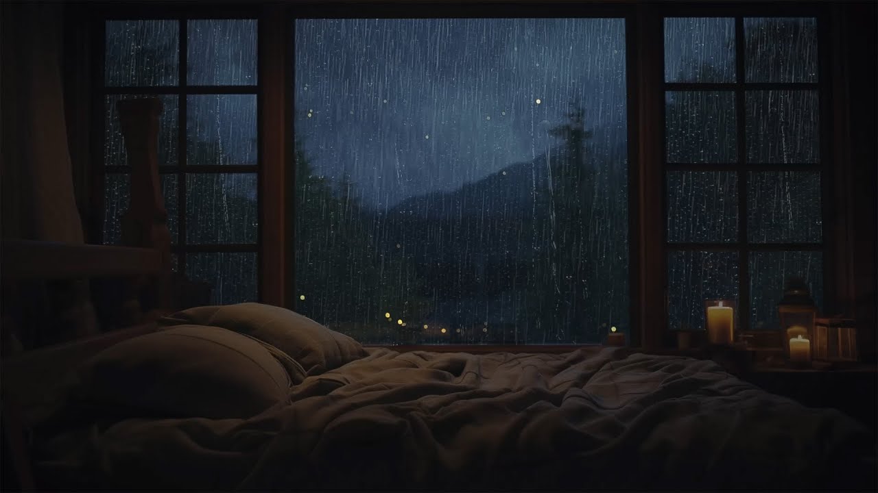Rainy Night: Sleep Comfortably for 3 Hours by Bedroom Window | Healing ...