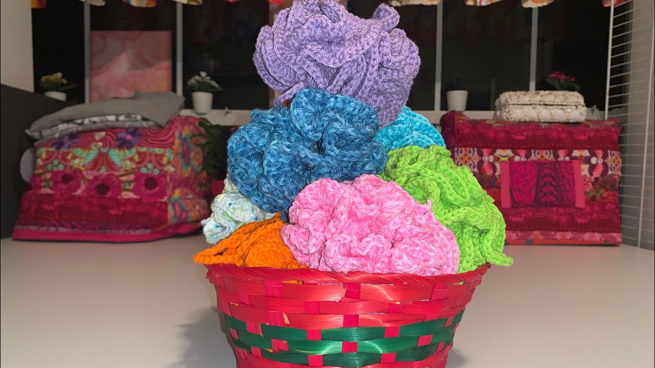 Show n Tell Crochet Luffa Puff Balls! - YouTube