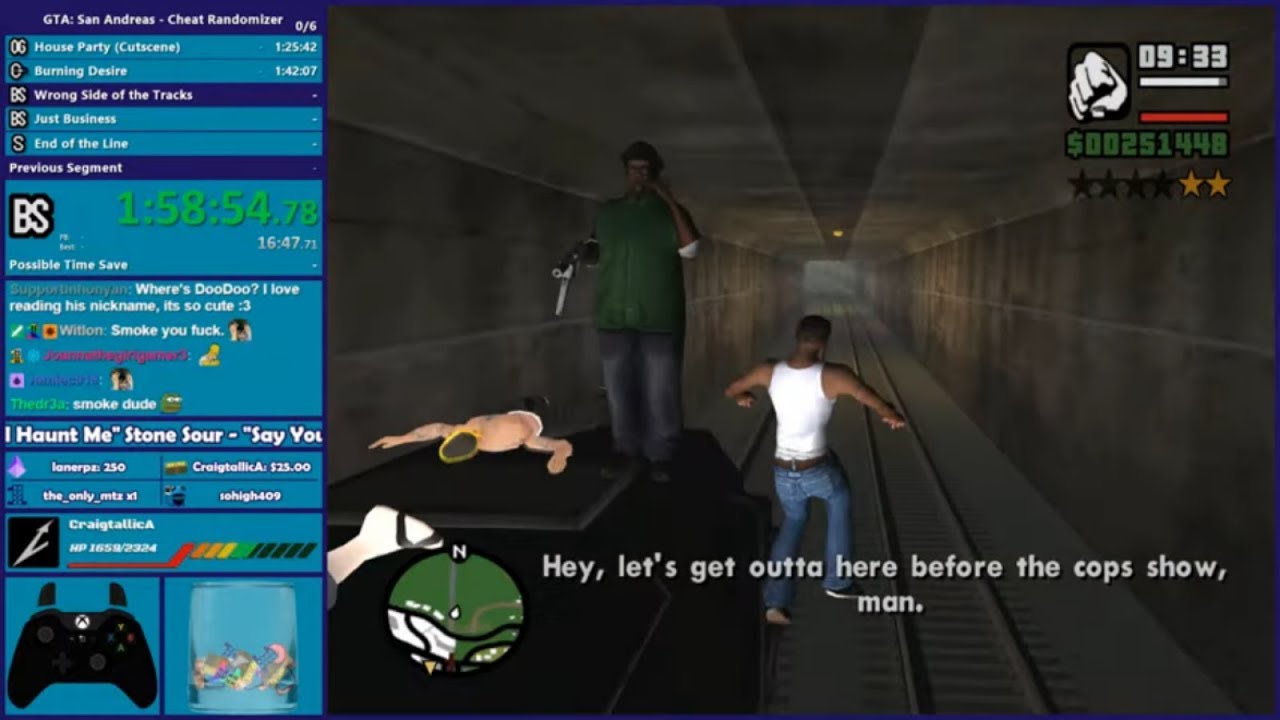 GTA San Andreas Cheat Randomizer Speedrun - Hugo_One Twitch Stream - 6 ...