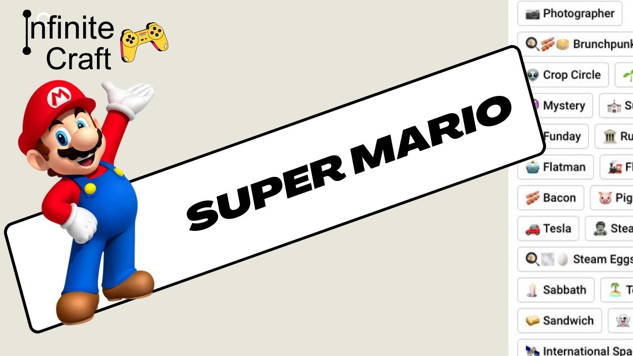 How To Craft Mario In Infinite Craft | How To Make Mario - YouTube