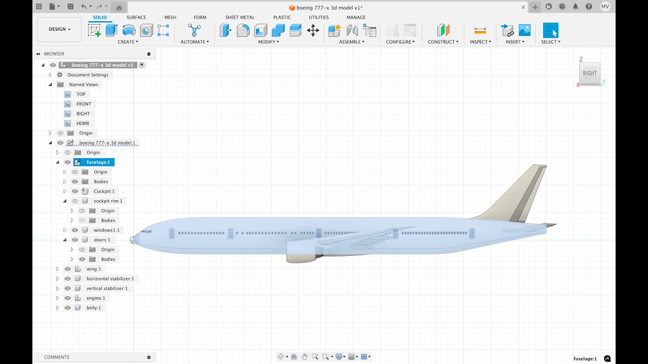 designing structural model of wing (777-9) - YouTube