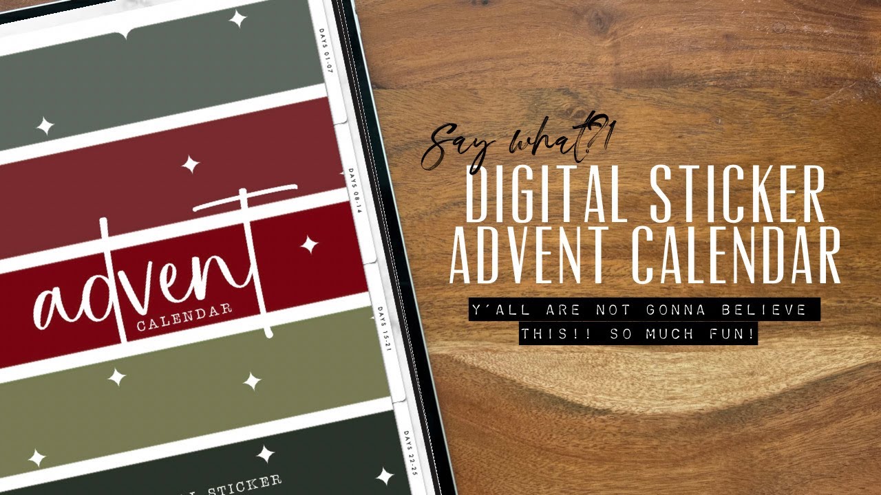 SURPRISE! 😍 Digital Sticker Advent Calendar! Christmas advent calendar ...