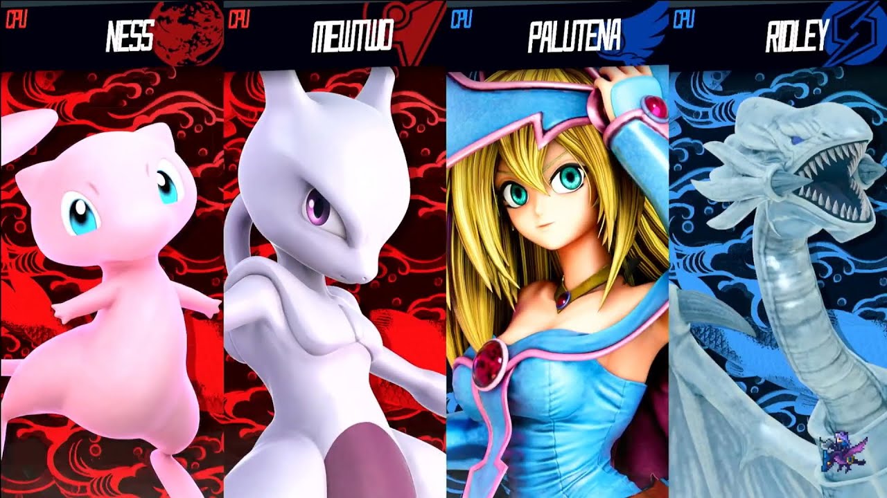 Mew & Mewtwo Vs Dark Magician Girl & Blue Eye White Dragon - Super ...
