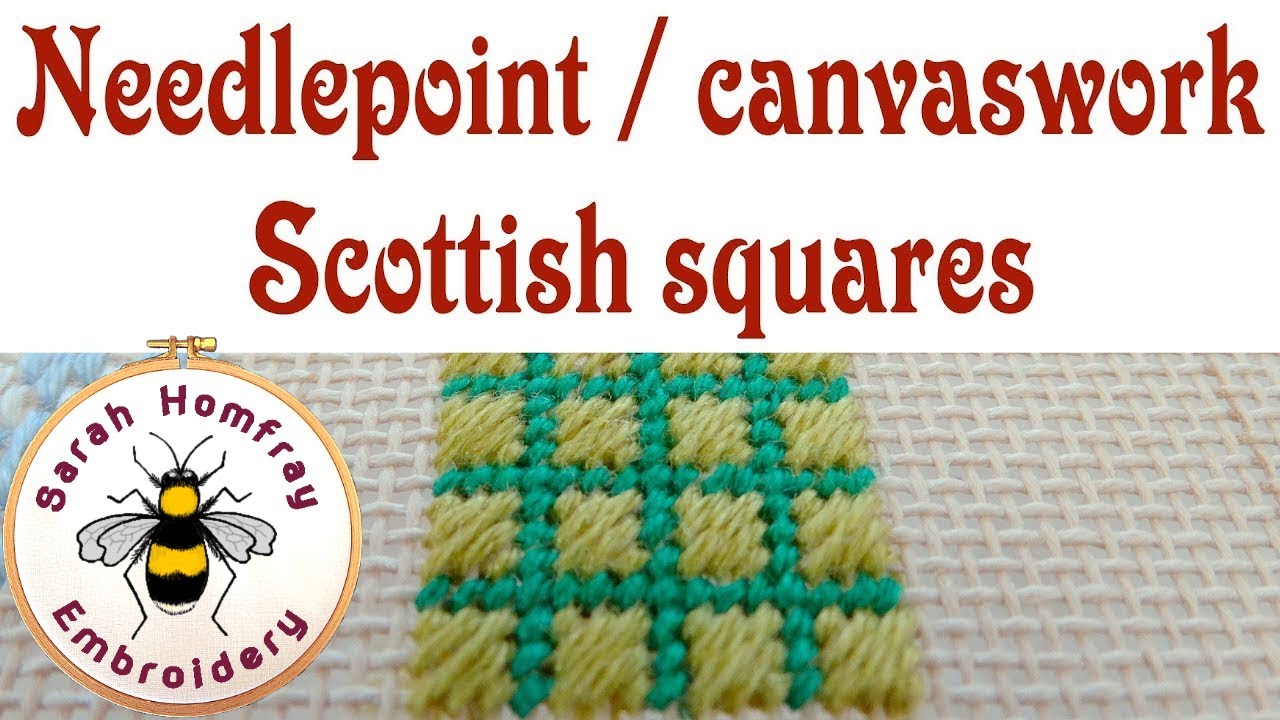 Scottish squares in needlepoint and canvaswork embroidery | Needlepoint ...