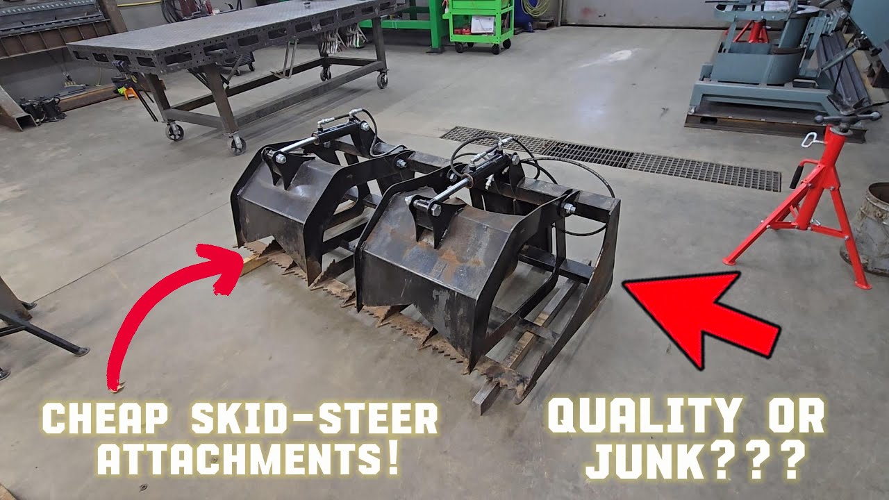 Cheap Skid-Steer Attachments | Are They Worth the Price?! - YouTube