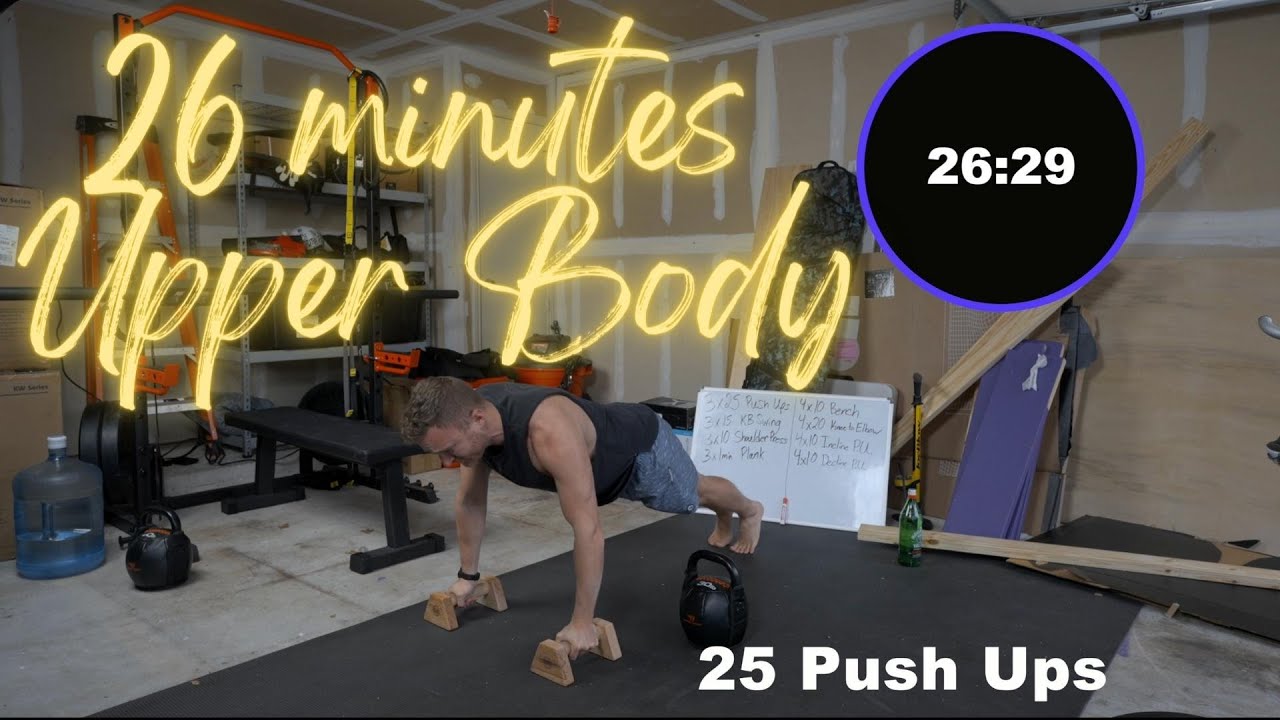 28 Minute Upper Body Workout [4K] Chest, Shoulders, Triceps, Abdominals ...