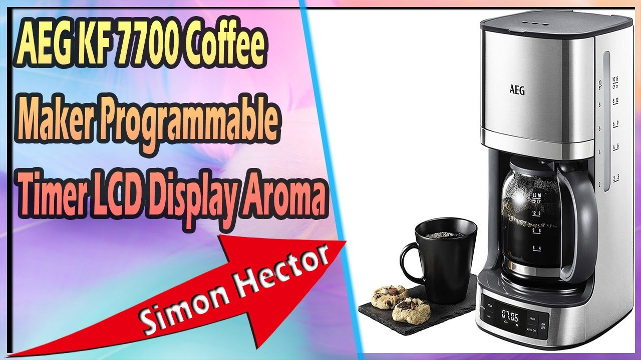 AEG KF 7700 Coffee Maker Programmable Timer LCD Display Aroma - YouTube