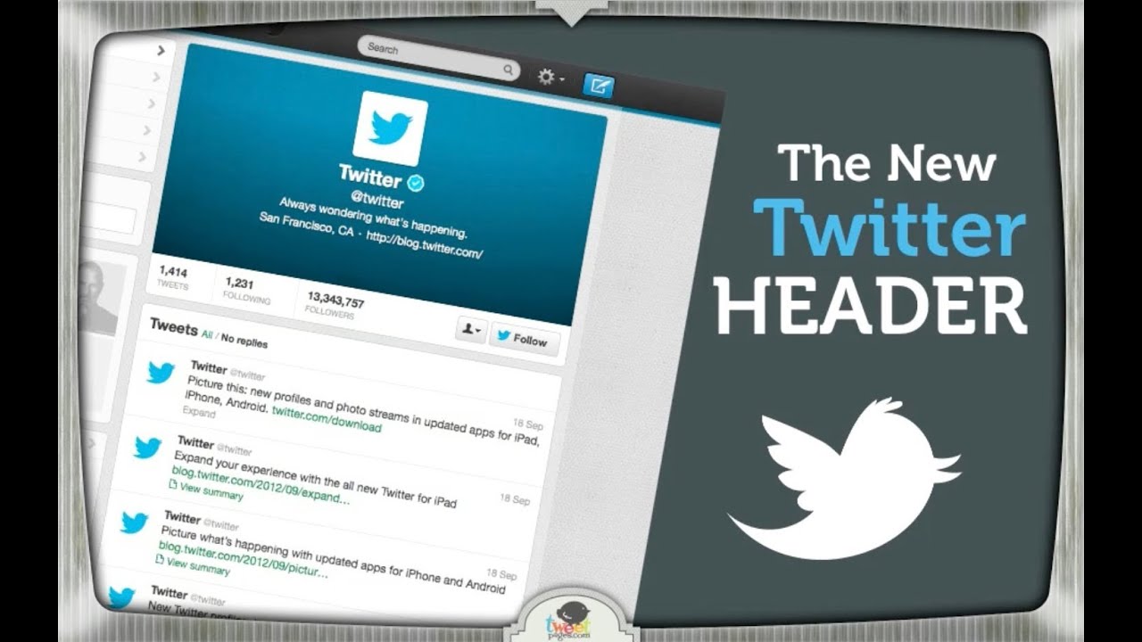 The New Twitter Header - YouTube