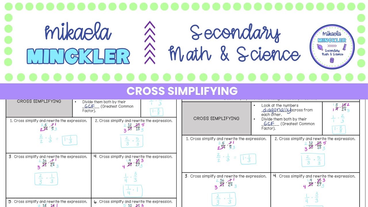 Cross Simplifying | 6th Grade Math - YouTube