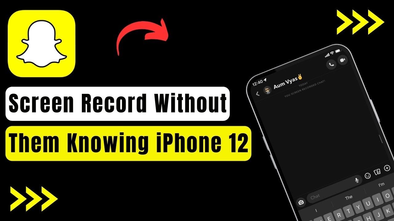 How To Screen Record On Snapchat Without Them Knowing On iPhone 12 ...