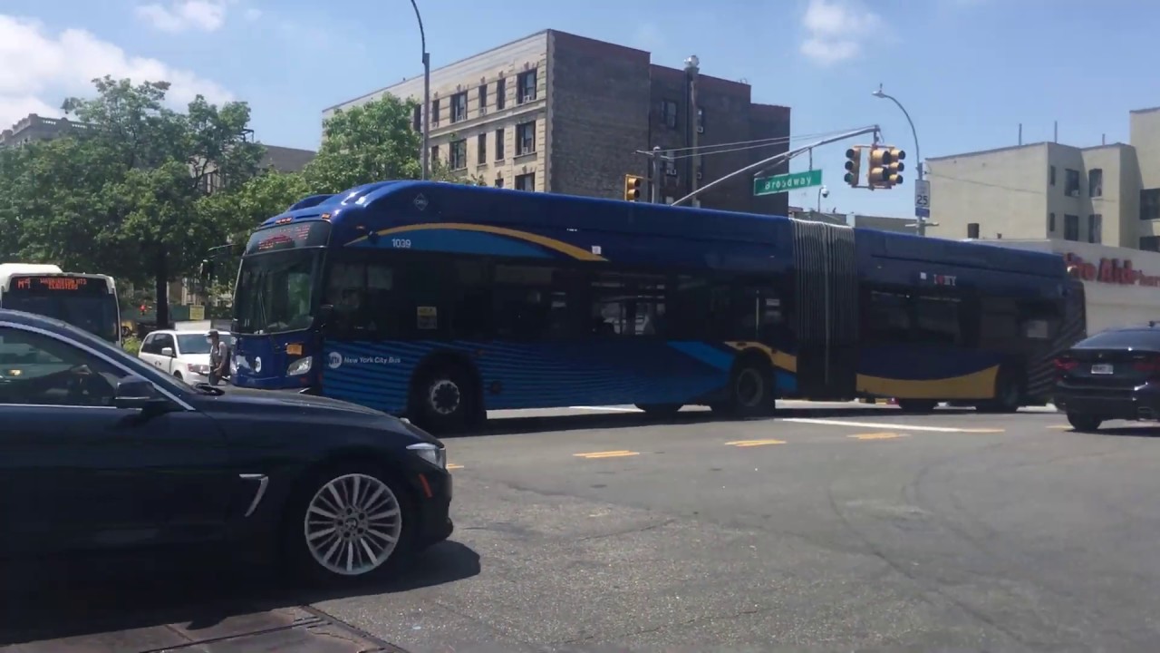 2018 New Flyer XN60 1039 on the Bx19 at 145th Street-Broadway - YouTube