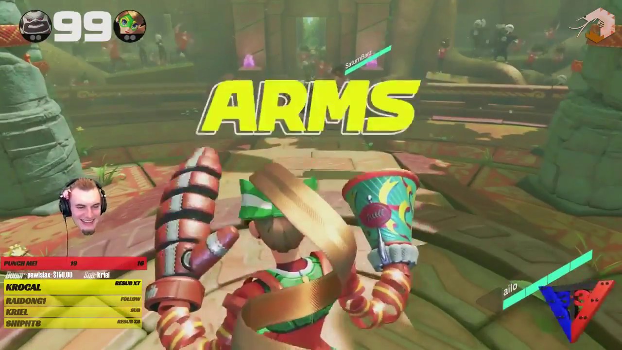 [ARMS] Arena Battle: Saturnbarz vs Ailo. - YouTube