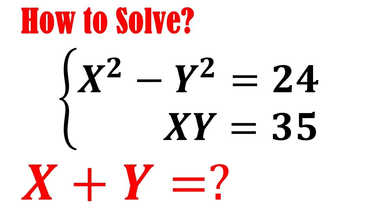 Math Olympiad Question | A Nice Equation Solving | Math Olympiad ...